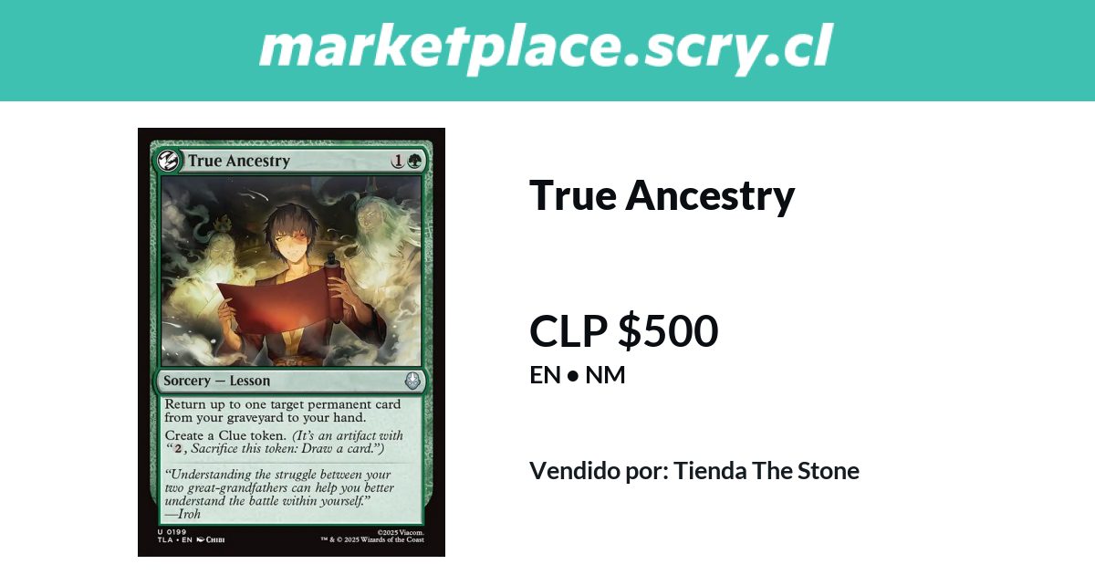 True Ancestry | Disponible en Marketplace Scry