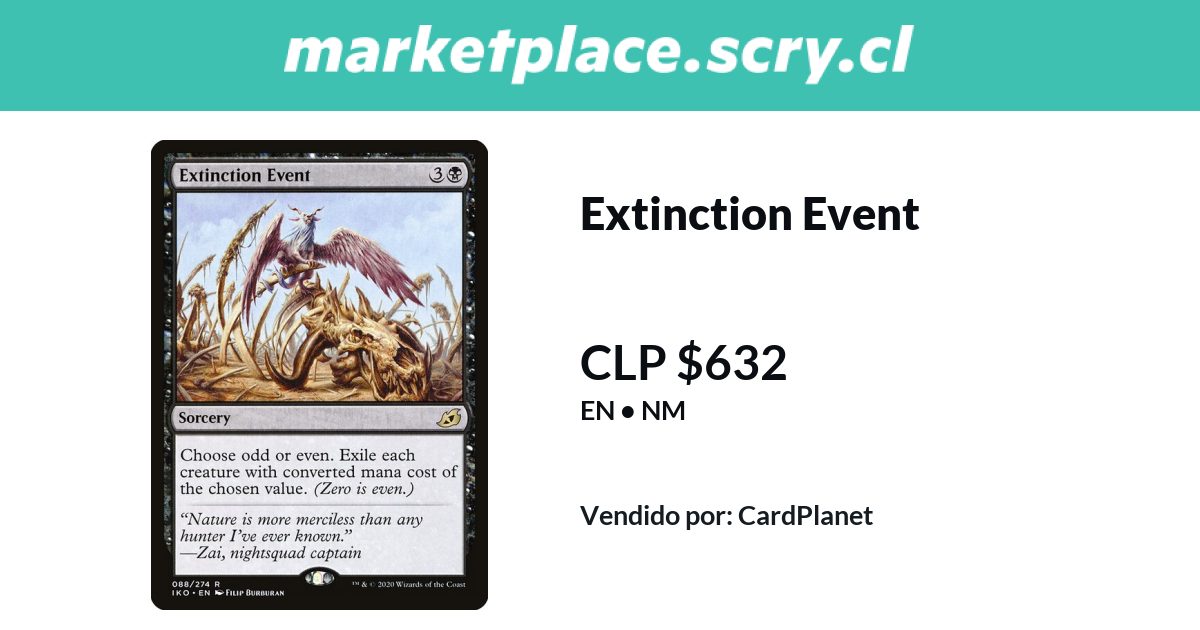 Extinction Event | Disponible en Marketplace Scry