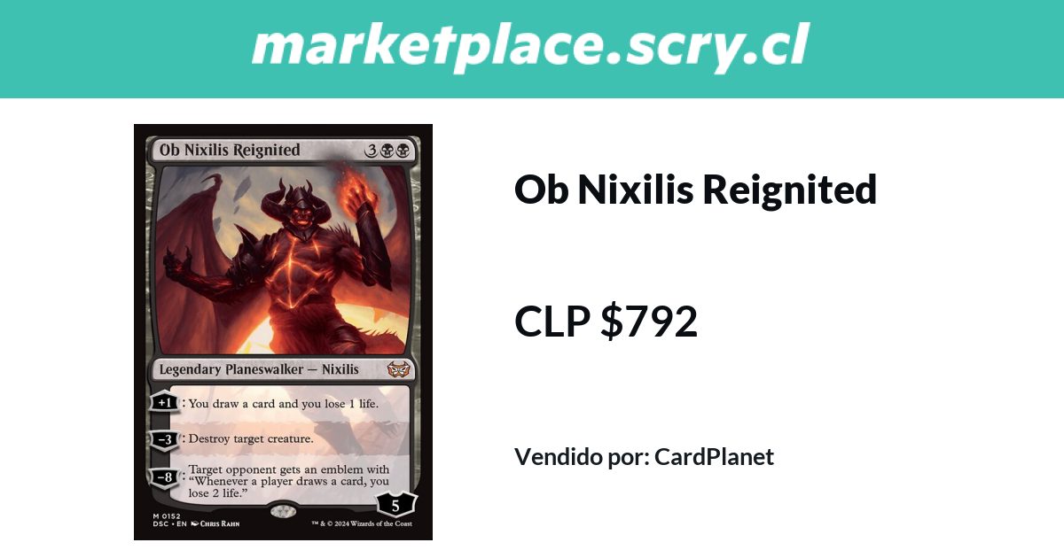 Ob Nixilis Reignited | Disponible en Marketplace Scry