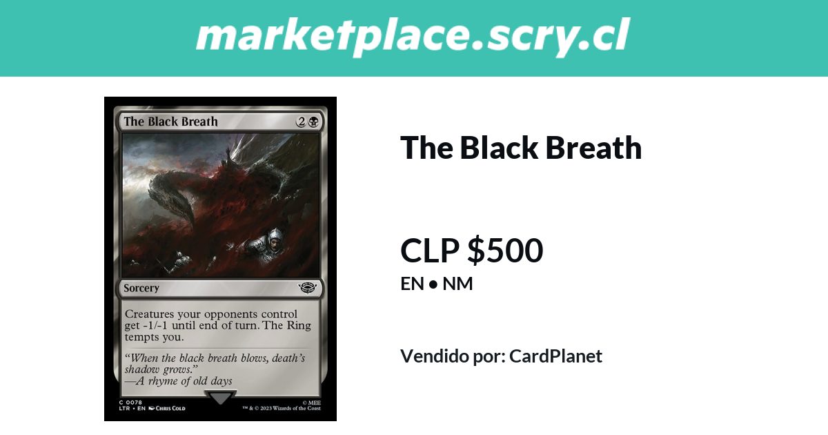 The Black Breath | Disponible en Marketplace Scry
