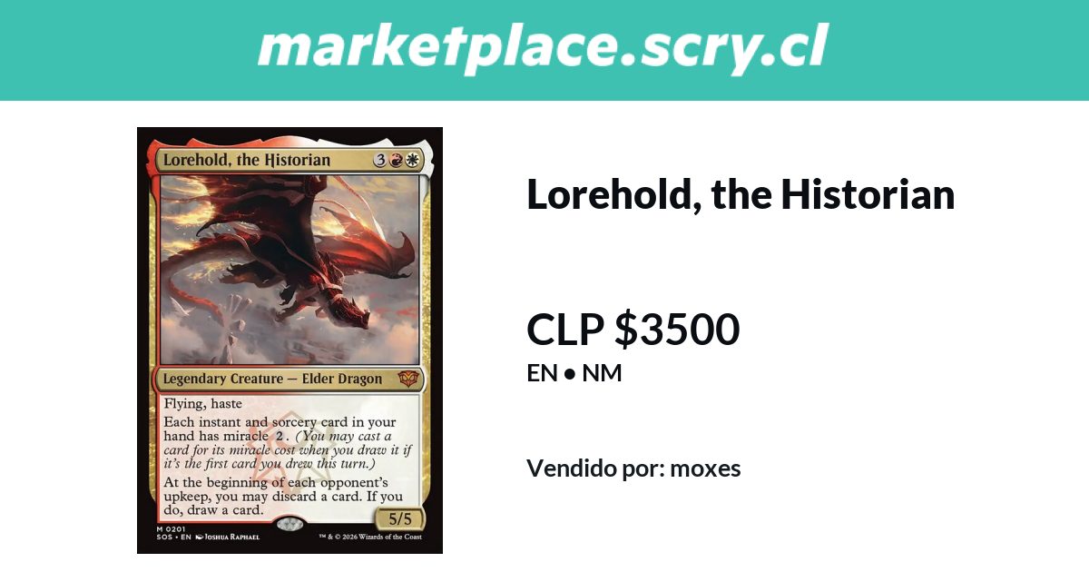 Lorehold, the Historian | Disponible en Marketplace Scry