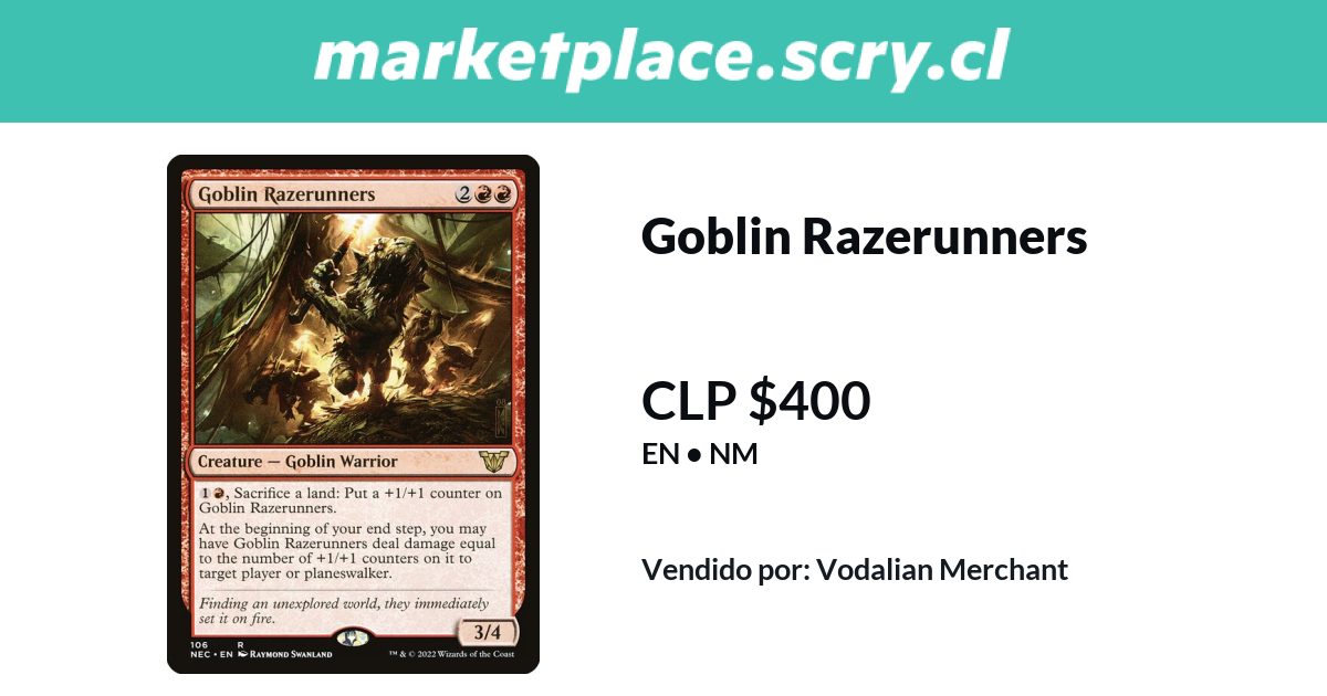 Goblin Razerunners | Disponible en Marketplace Scry