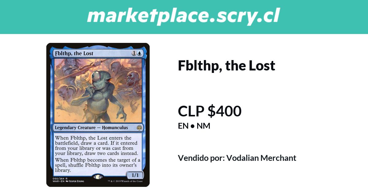 Fblthp, the Lost | Disponible en Marketplace Scry