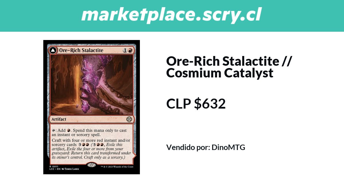Ore-Rich Stalactite // Cosmium Catalyst | Disponible en Marketplace Scry